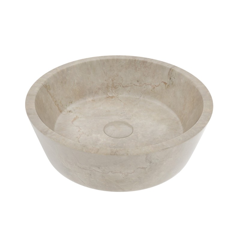Table Top Basin - Bottocino Classico Biege | Stone Basin